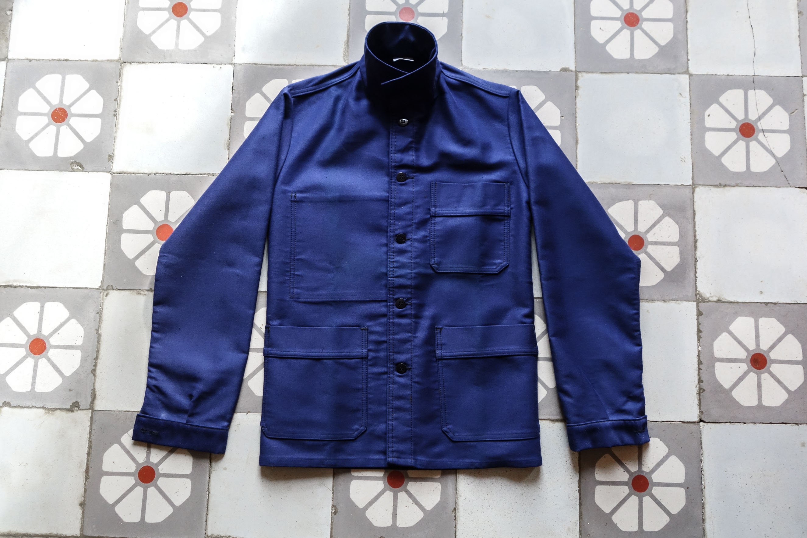 80s DEADSTOCK MOLESKIN French Work Jacket . Faded Work 80s DEADSTOCK MOLESKIN French Work Jacket . Faded Work