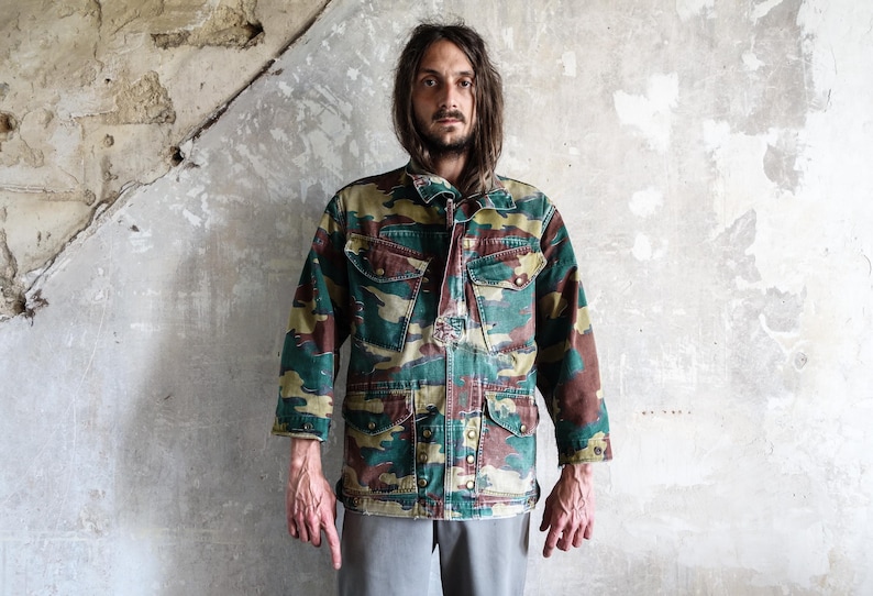 1970s Belgian Paratrooper Denison Smock . Jigsaw Camouflage ABL ...