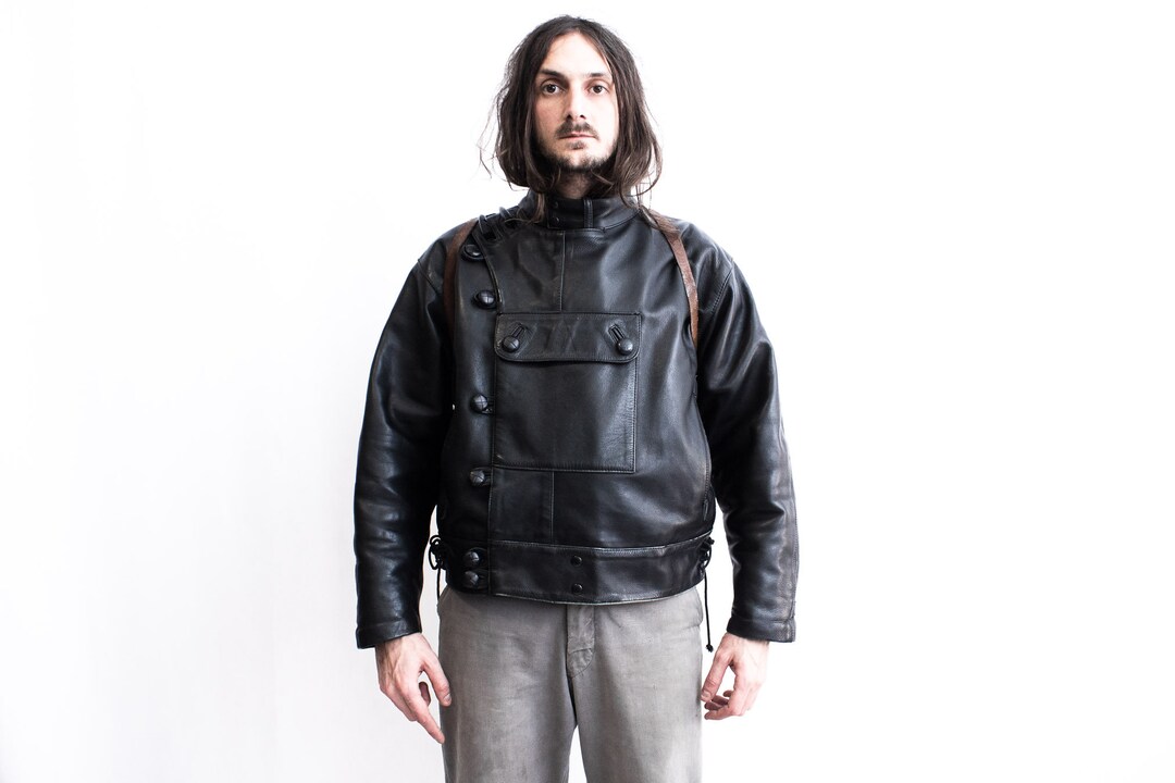 MOTO CUIR Swedish Motorcycle Jacket Replica 1980s . Punk Moto Jacket ...