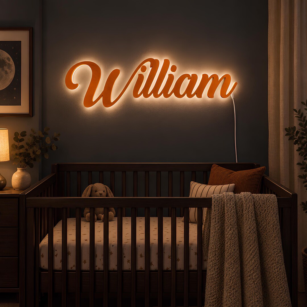 Wood Name Sign for Baby Room • Custom Personalized Nursery Wall Decor ...