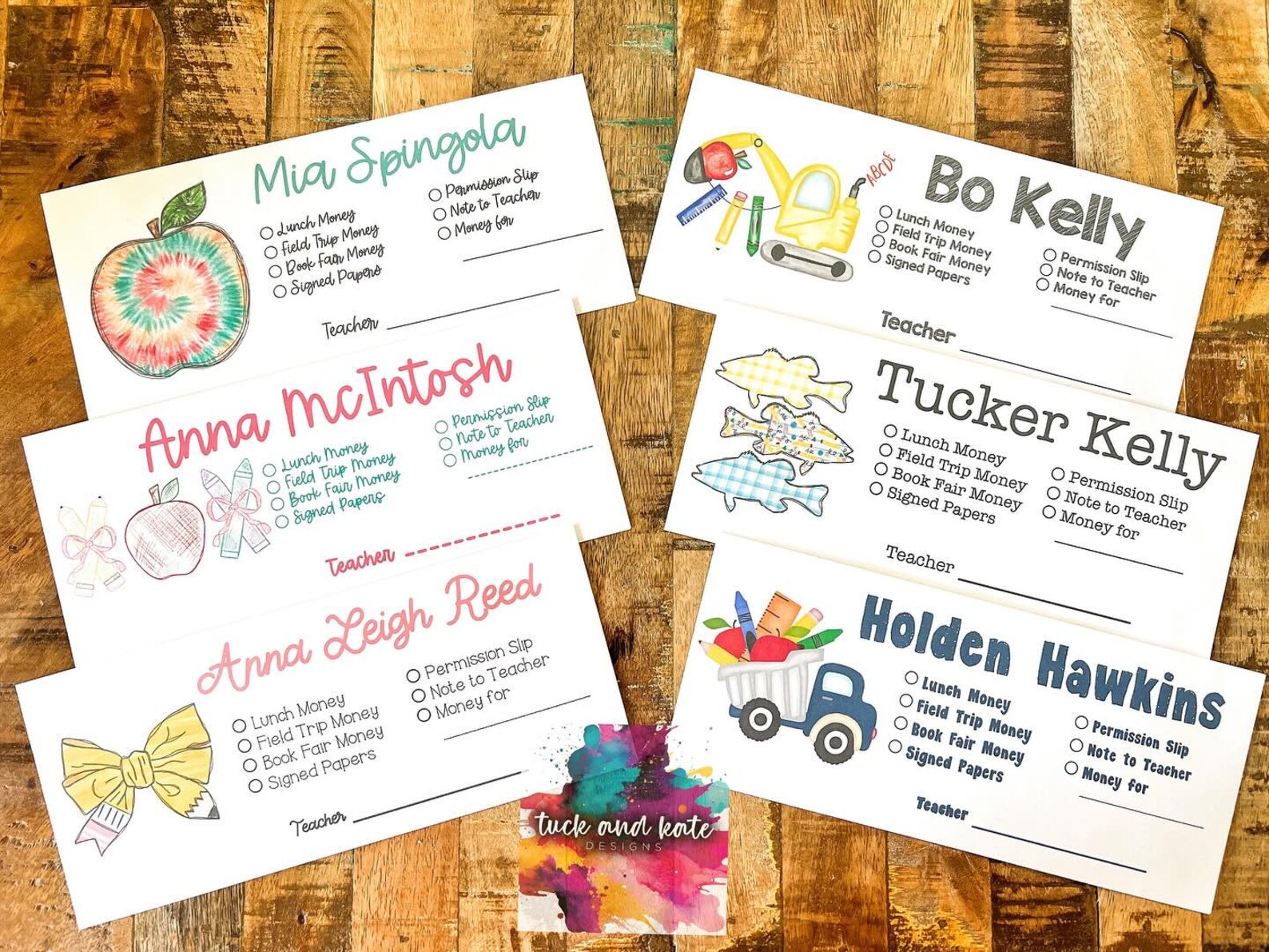 Excavator School Money Envelope, Back to School Envelope, Personalized ...