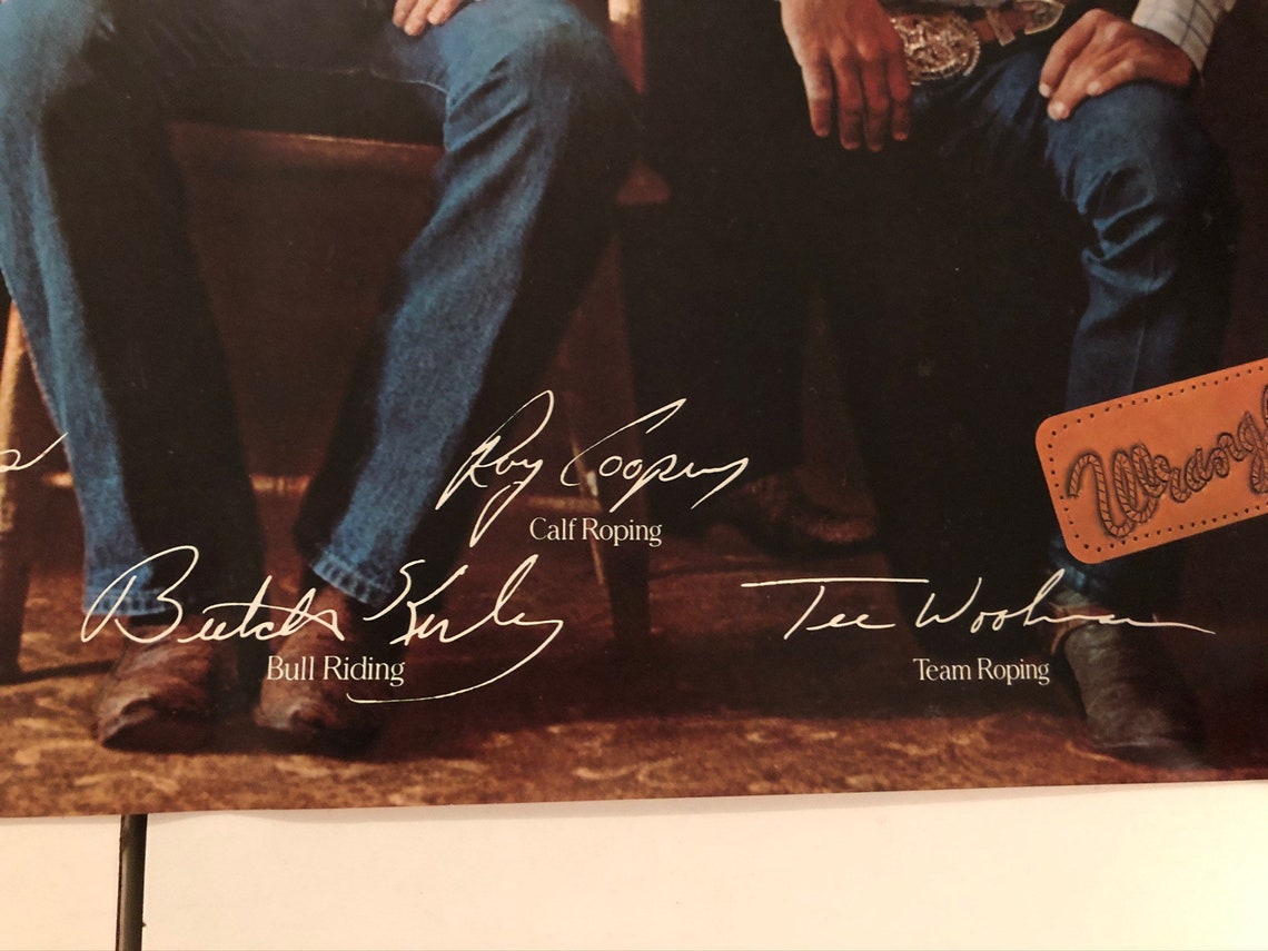 Vintage Wrangler Blue Bell Jeans Denim 1981 Promotional Poster ...
