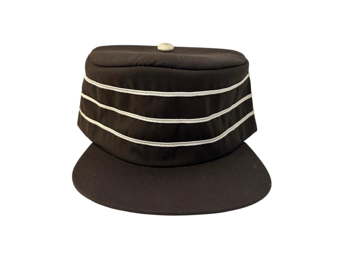 Vintage Pillbox Fitted Hat Cap Mens Size Large Deadstock NWOT 80s Made ...
