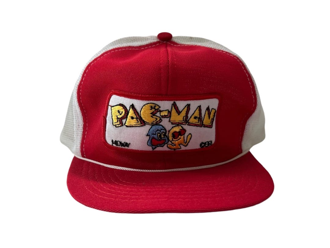 Vintage Pacman Trucker Snapback Hat Cap Size 6 3/4 Deadstock NWOT 1981 ...