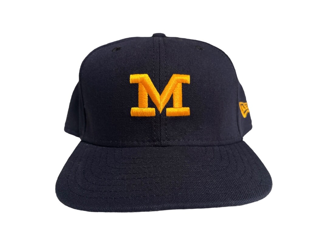 Vintage New Era University of Michigan Wolverines Snapback Hat Cap Size ...