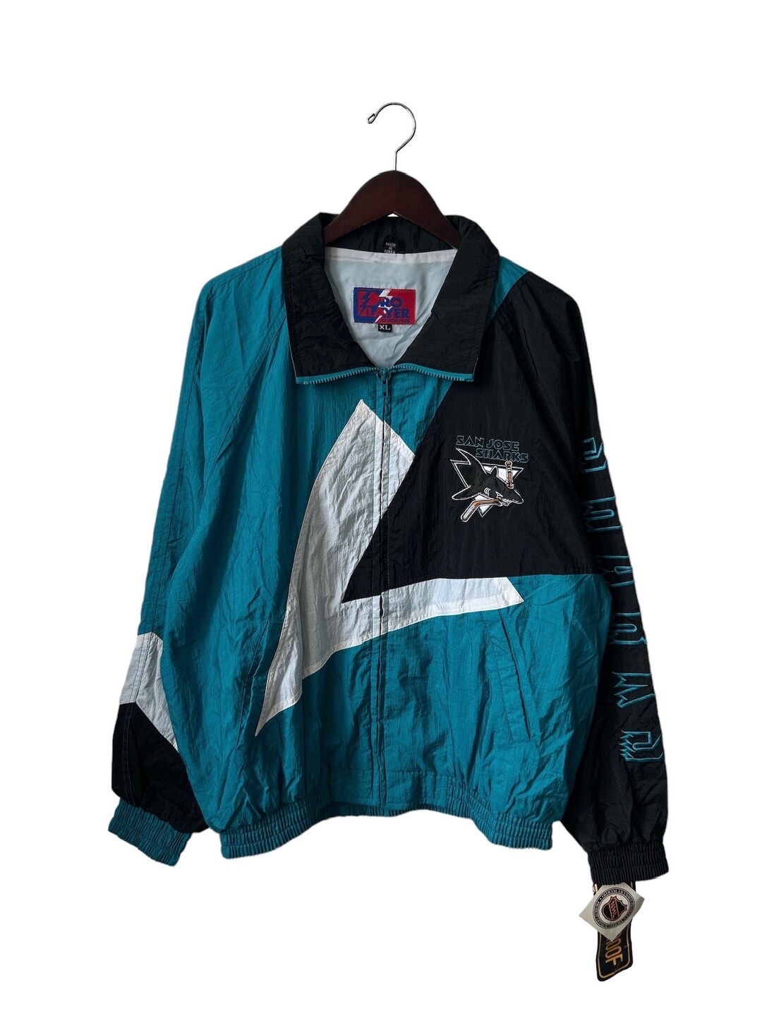Vintage San Jose Sharks Windbreaker Jacket Mens Size XL Deadstock NWT ...