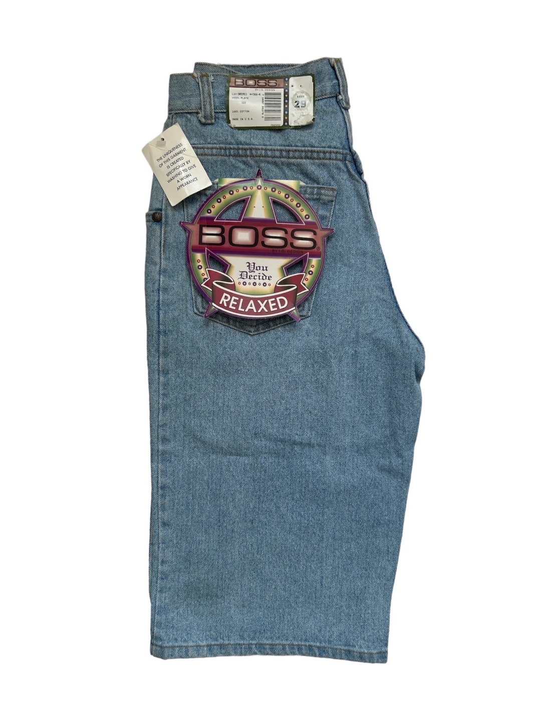 Vintage BOSS by IG Design Relaxed Plate Jean Shorts Mens Size 29 ...