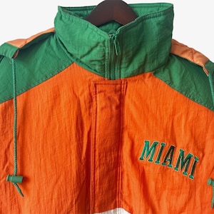 Vintage Triple Seven Miami Hurricanes Puffer Jacket Coat Mens Size XL ...