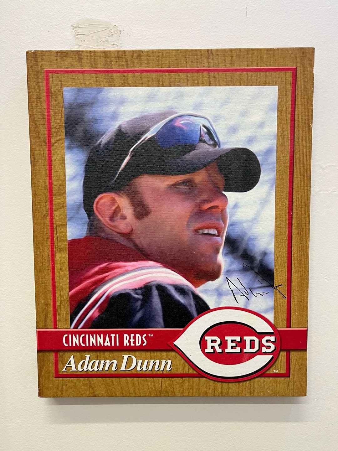 Vintage Adam Dunn Cincinnati Reds Canvas Print Poster MLB Baseball ...