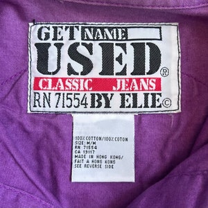 Vintage Get Used by Elie Denim Shirt Mens Size Medium Deadstock NWT 90s ...