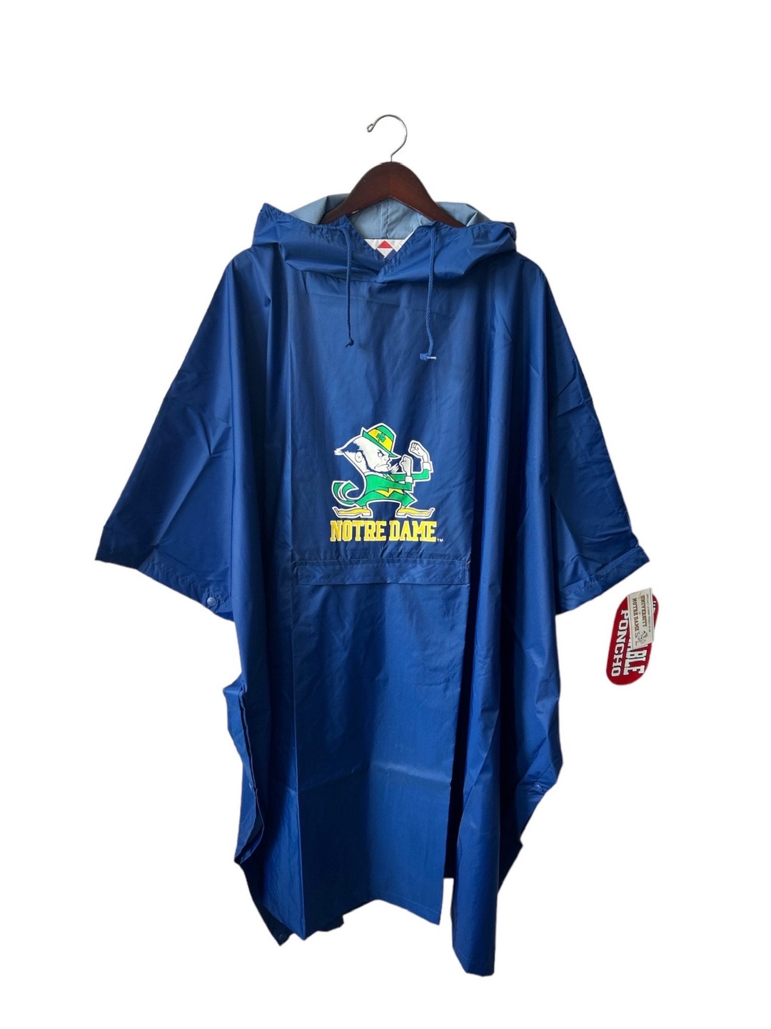 Vintage Notre Dame Fighting Irish Apex One Packable Poncho Mens Size ...