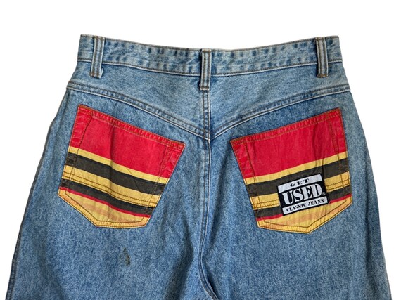 vintage get used ethnical roots jeans mens size 30 de… - Gem