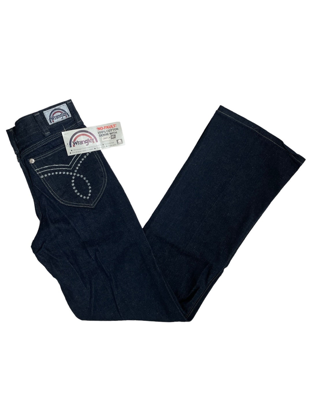 Vintage Wrangler Boot Flare Silver Stud Jeans Size 27x32 Deadstock NWT ...