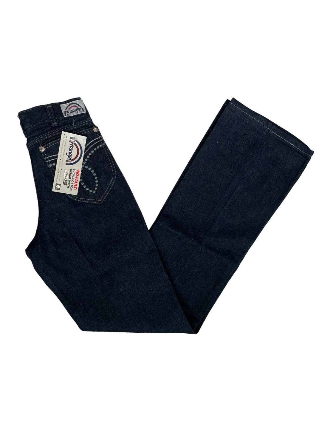 Vintage Wrangler Silver Stud Boot Flare Jeans Size 28x34 Vintage Wrangler Silver Stud Boot Flare Jeans Size 28x34