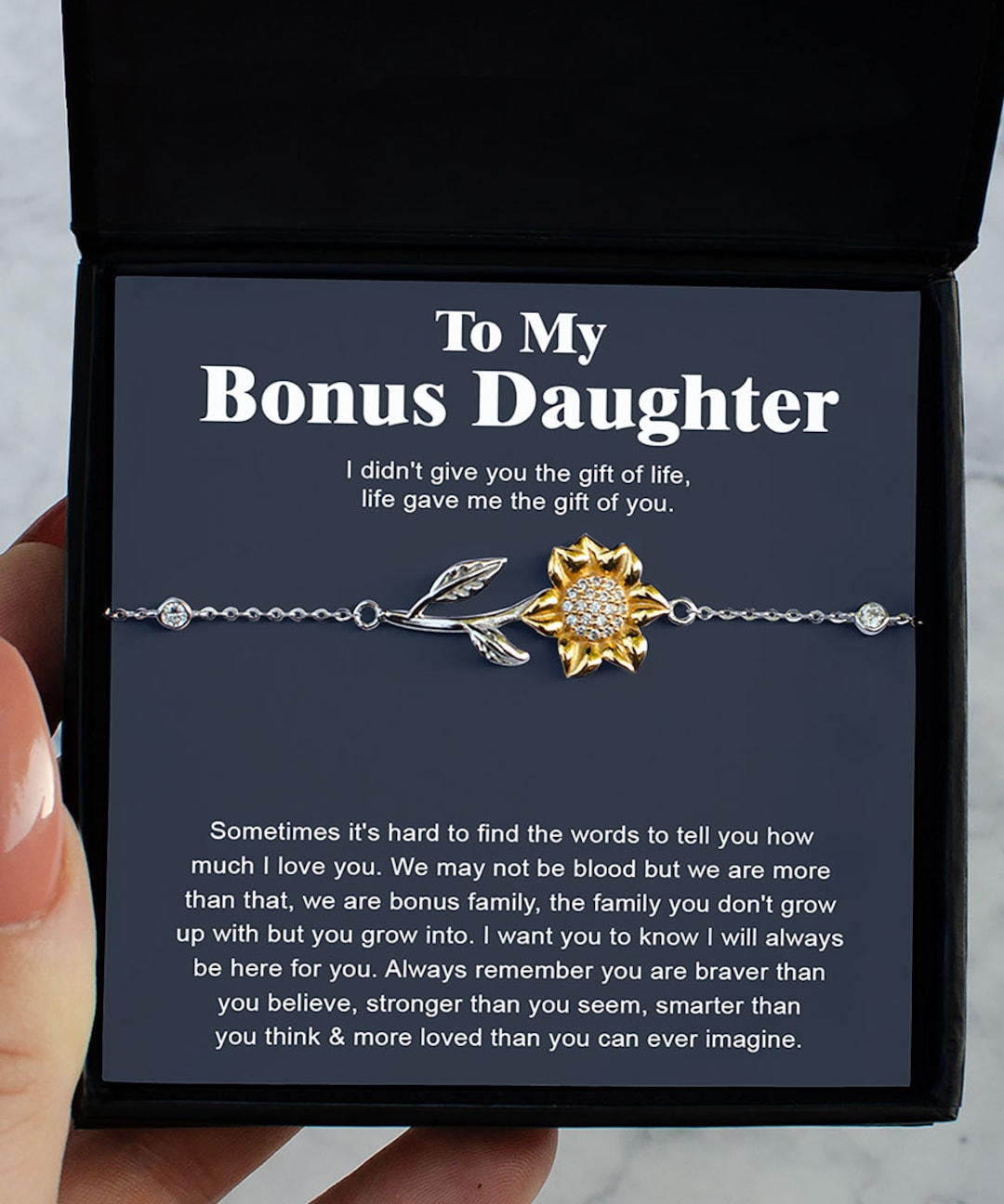 To My Bonus Daughter Bracelet, Birthday Gifts for Bonus Daughter ...