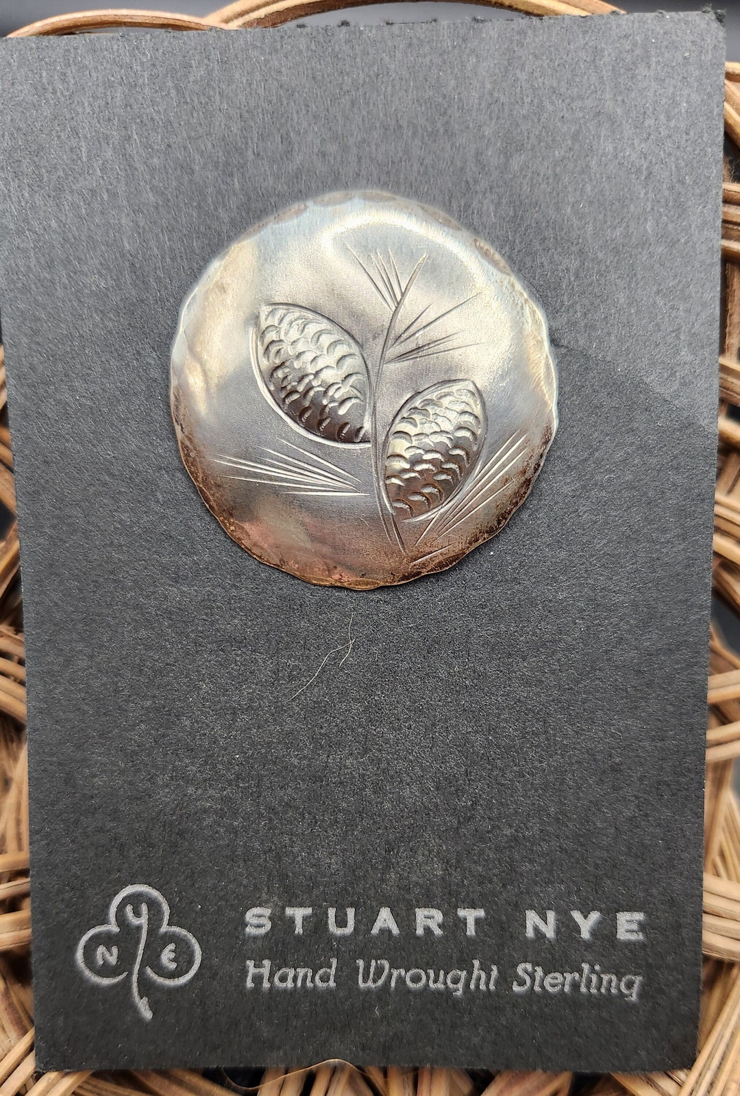 Vintage Stuart Nye Pinecone Brooch Sterling - Etsy