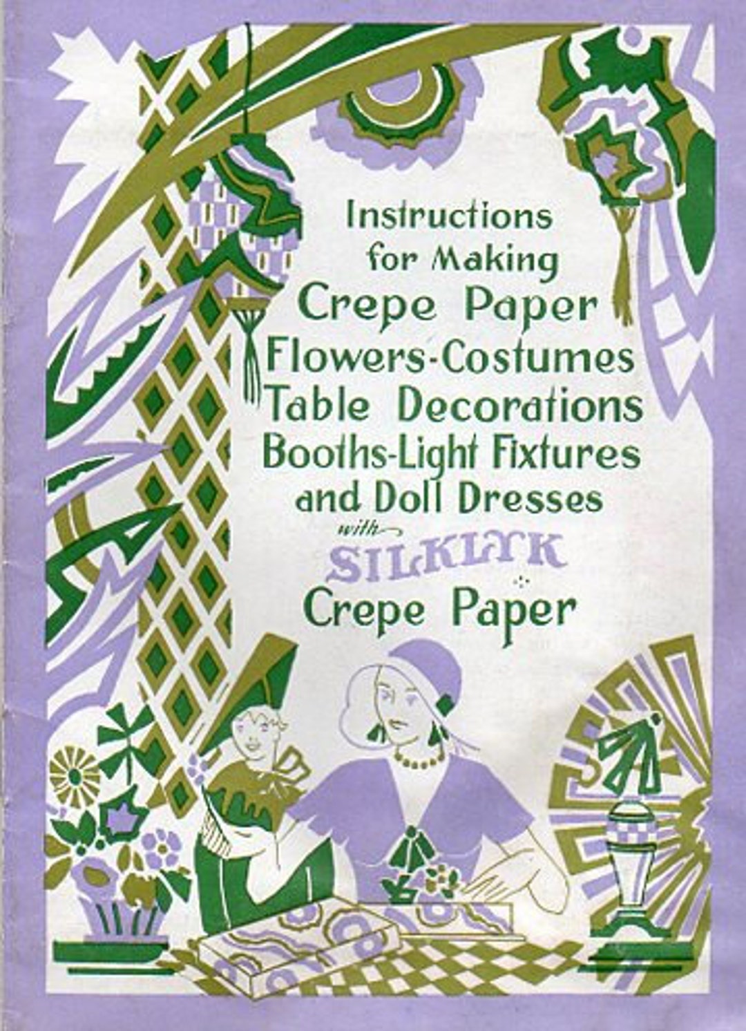Vintage Art Deco 1930s Craft Ebook - Crepe Paper Flowers Costumes ...
