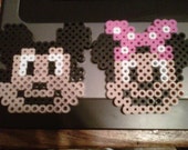 Items similar to Perler Bead Minnie and Mickey Mouse on Etsy