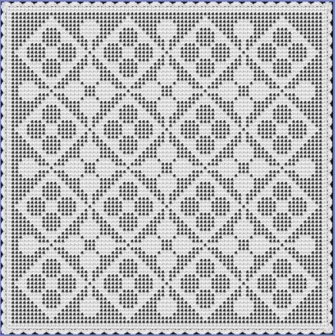 Lucky Clover Grid Filet Crochet Pattern - Etsy