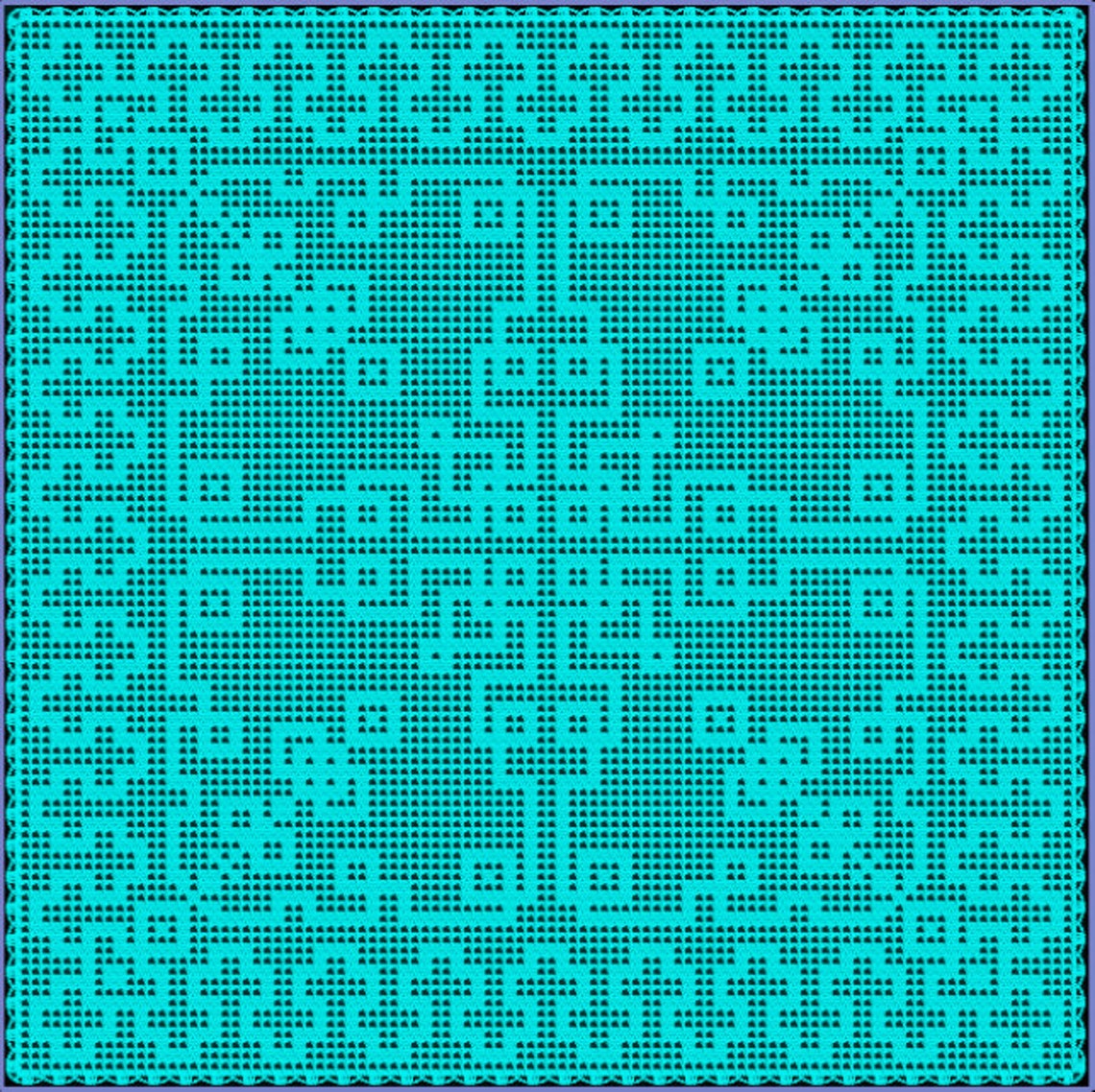 Square Doodle Filet Crochet Pattern - Etsy