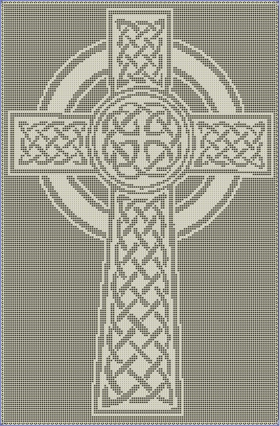 Celtic Cross Filet Crochet Pattern - Etsy