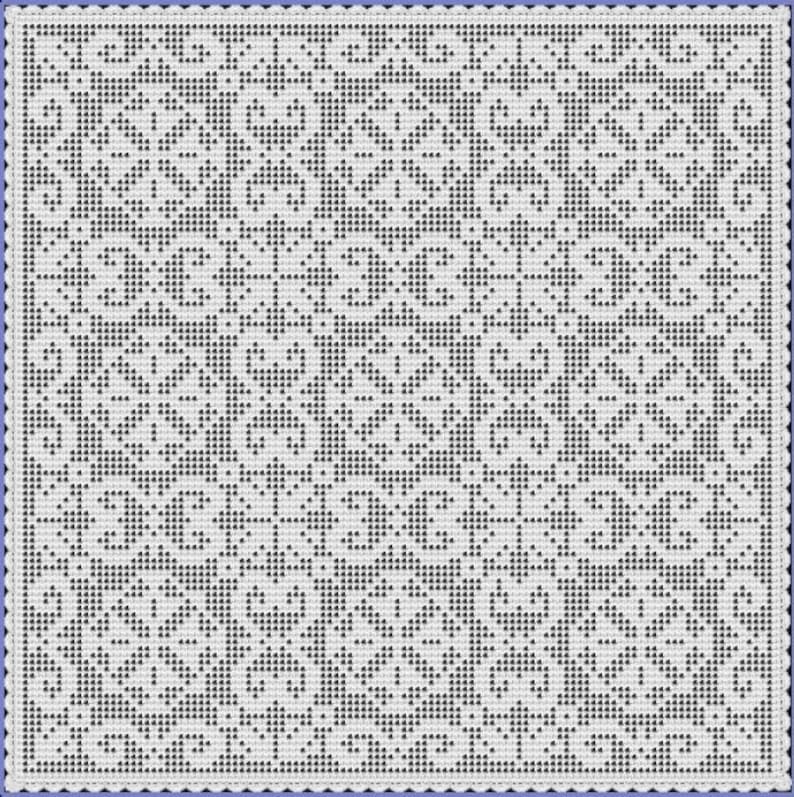 Spinning Stars Filet Crochet Pattern - Etsy