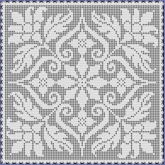 Blooming Filet Crochet Pattern - Etsy