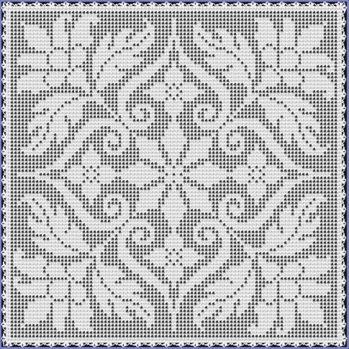 Blooming Filet Crochet Chart Pattern - Etsy Australia