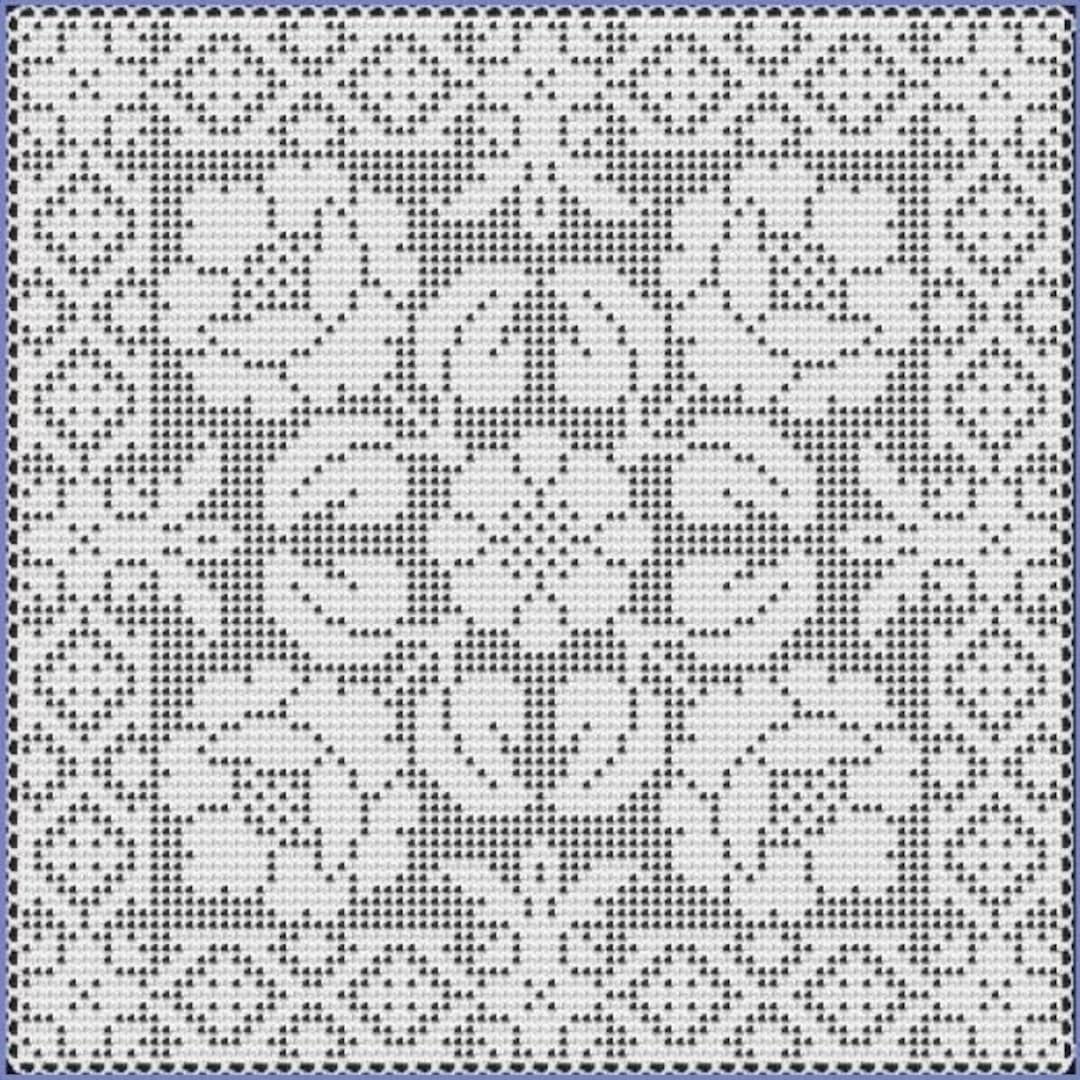 Flower Garden Filet Crochet Pattern - Etsy Australia