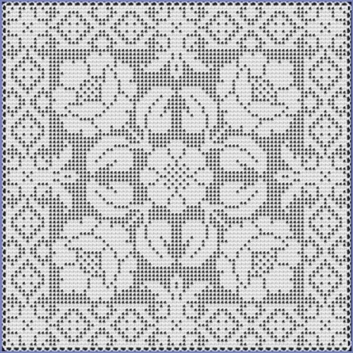 Flower Garden Filet Crochet Pattern - Etsy
