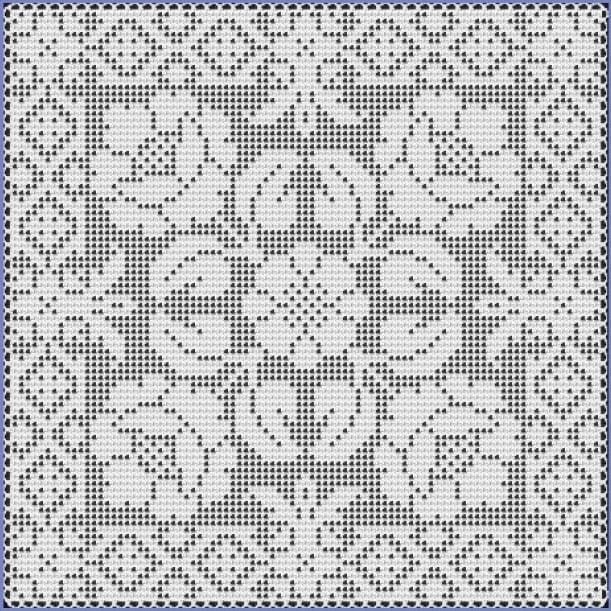 Flower Garden Filet Crochet Pattern - Etsy Australia