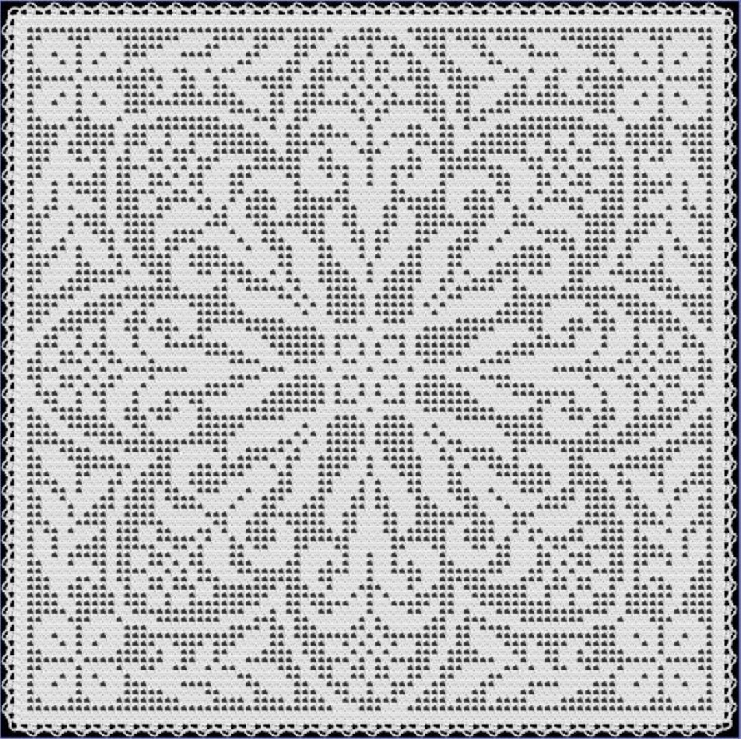 Flower Stalk Filet Crochet Pattern - Etsy