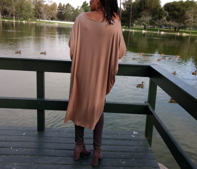 Shirttail T-shirt Dress off the Shoulder Bat-wing Midi Knit - Etsy