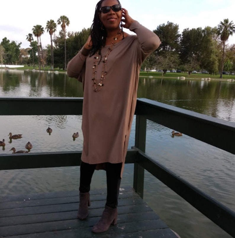 Shirttail T-shirt Dress off the Shoulder Bat-wing Midi Knit - Etsy