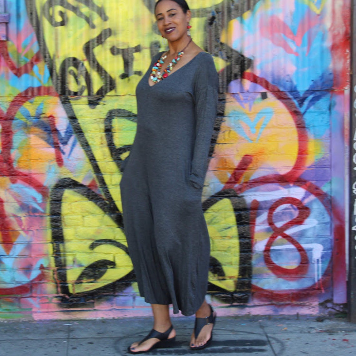 Plus Size Cropped Wide Leg Jumpsuit Long Sleeve V Neck Jersey Romper - Etsy
