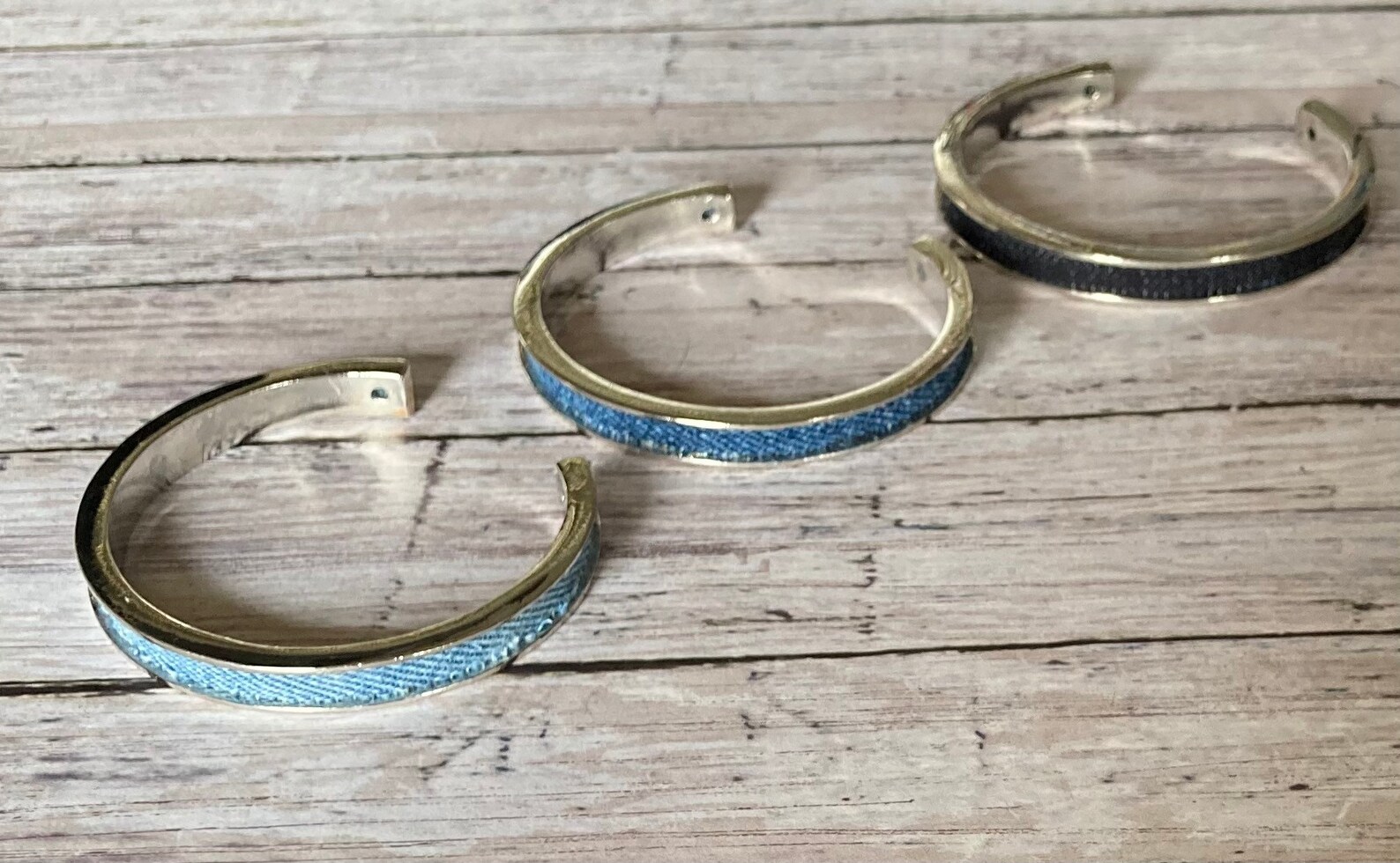 Denim Cuff Bracelet Classic Denim Cuff Bracelet - Etsy