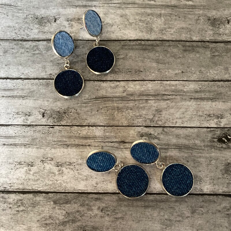 Denim Earrings - Etsy