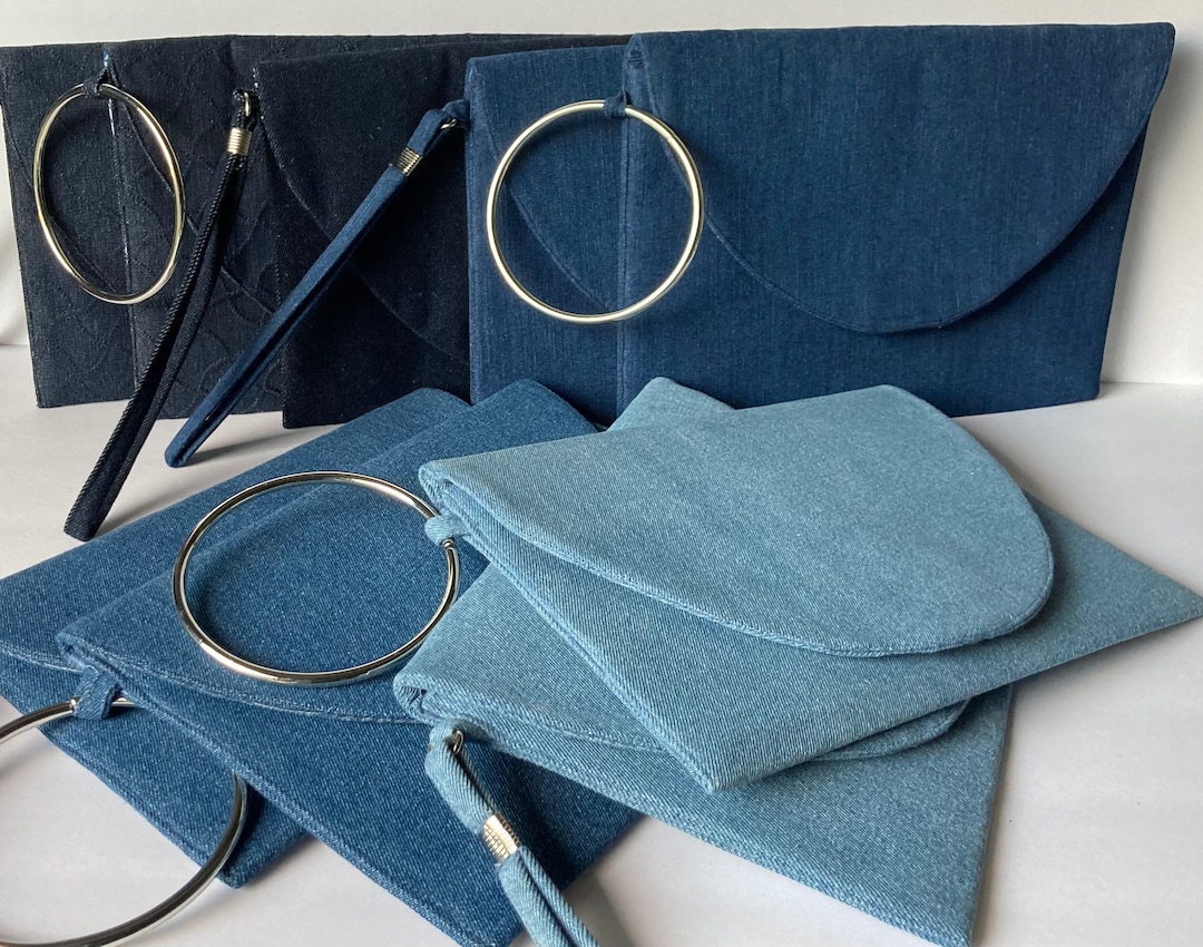 Denim Clutch Denim Purse - Etsy