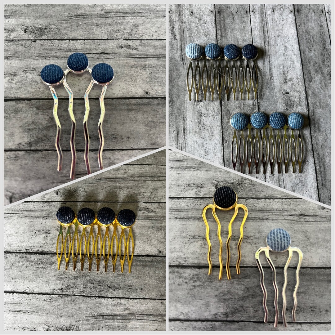 Denim Hair Picks Hair Combs Tuck Combs - Etsy