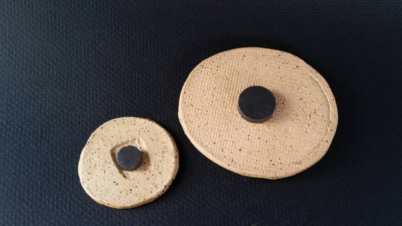 Ceramic Magnets - Hand Carved Ceramics - Magnet Set - Ceramic Kitchen ...
