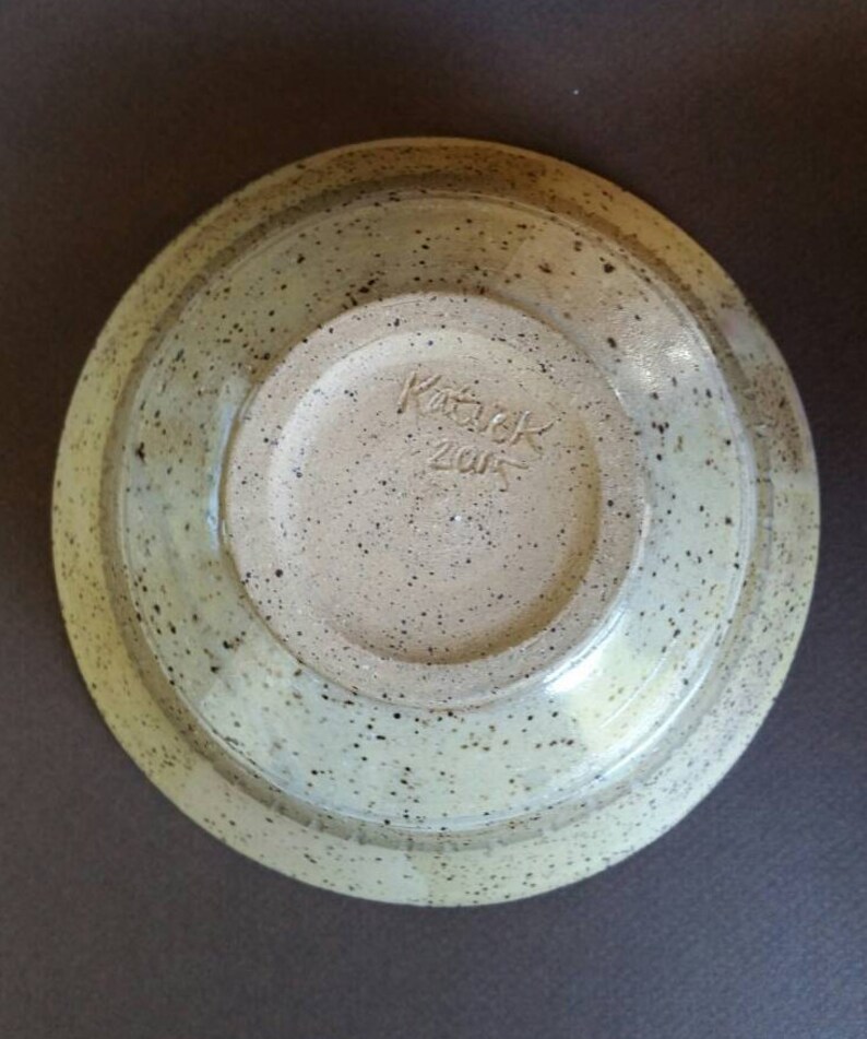 Yellow Ceramic Bowl - Pale Yellow Bowl - Carved Ceramic Bowl - Yellow ...