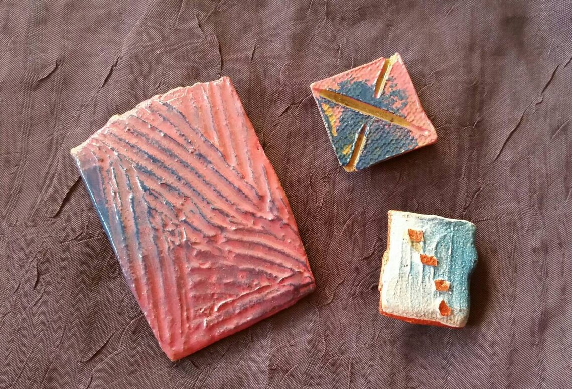 Ceramic Magnets - Hand Painted Ceramics - Colorful Magnet Set - Ceramic ...