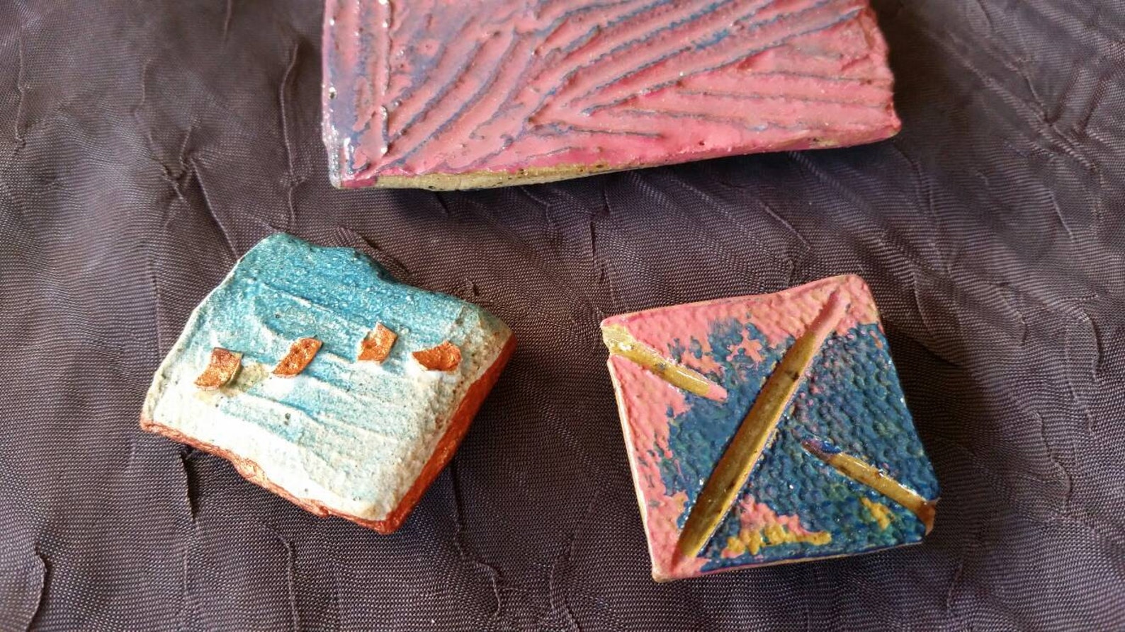 Ceramic Magnets - Hand Painted Ceramics - Colorful Magnet Set - Ceramic ...