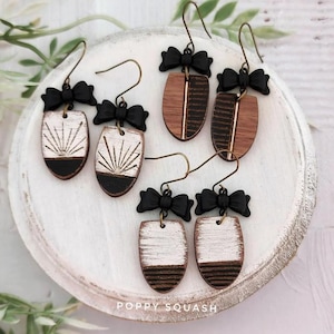 3 Modern Laser Earring Files and Connectors - Boho Laser Earrings ...