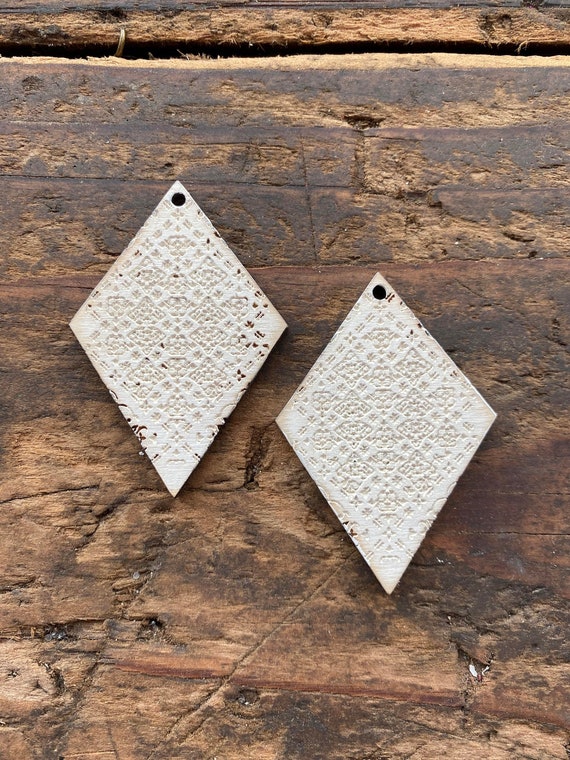 Diamond Ornate Farmhouse Country Earring Design BOHO Western | Etsy
