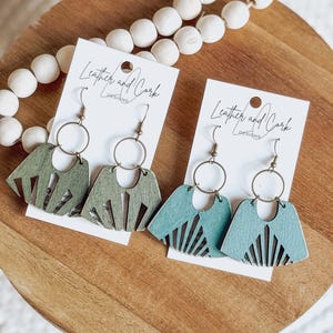 2 Simple Cut Out Earring Files - Boho Cut Earrings - Laser Earring ...