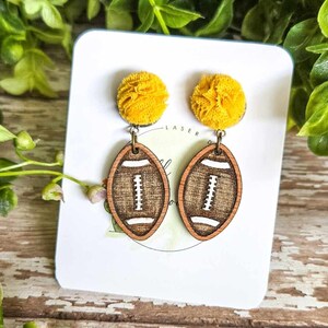 6 Football Earring Files -reverse Engrave Football Earring - Digital ...