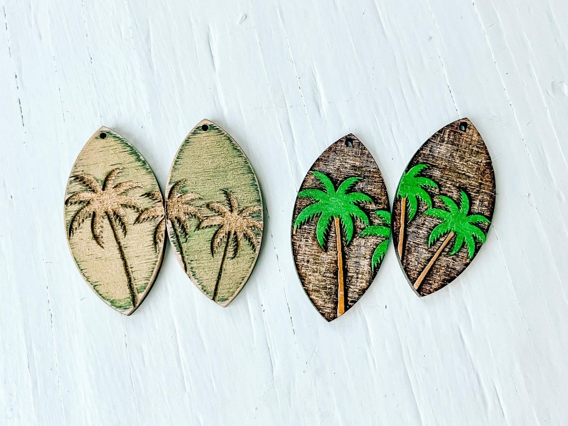 Palm Tree Earring Design Tropical Beach Inspired Earring - Etsy