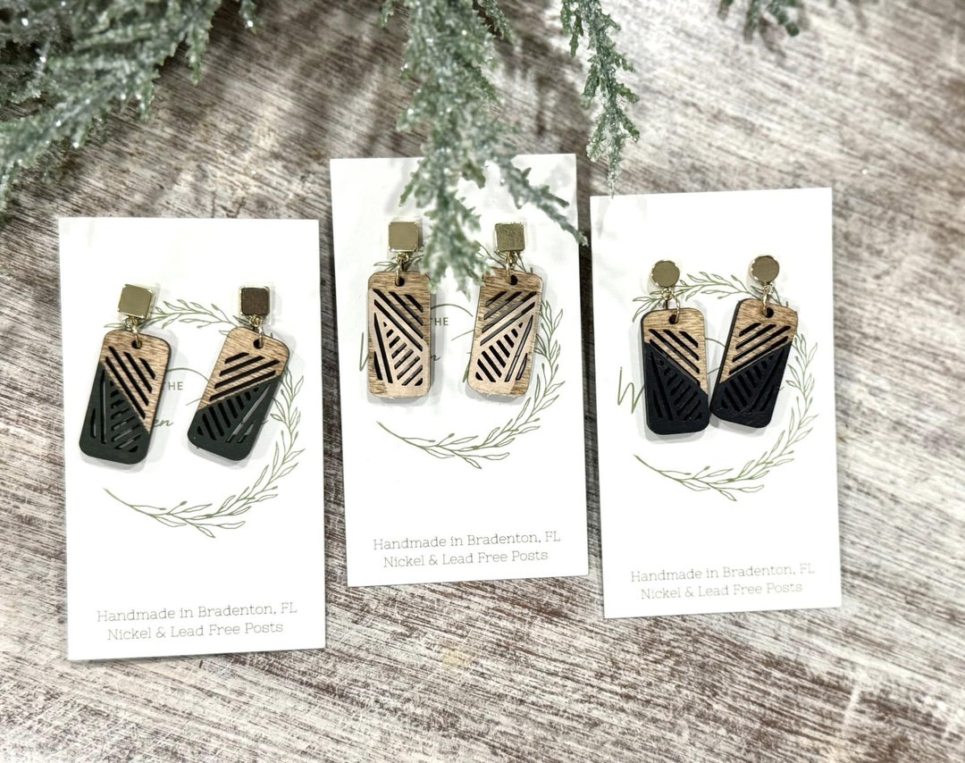 Simple Bar Cut Laser Earring Designs - Unique Earring Laser Files ...