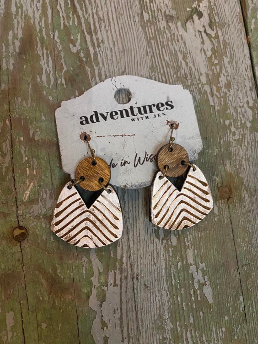 Stripped Engraved Earring Laser File - Boho Cut Earring - Laser Earring ...